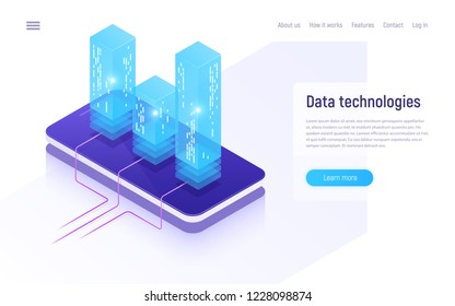 Digital Information Technologies Networking Data Processing Stock ...