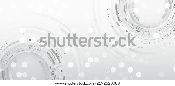 Digital Internet Communication Grey Background Wide Stock Vector ...