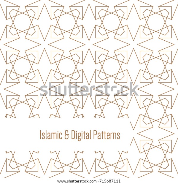 Digital Islamic Patterns Stock Vector (Royalty Free) 715687111 ...