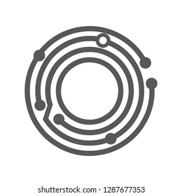 Digital Letter O Stock Vector (Royalty Free) 1287677353 | Shutterstock