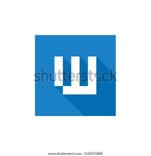 Digital Letter W Vector Logo Combined Stock Vector (Royalty Free ...