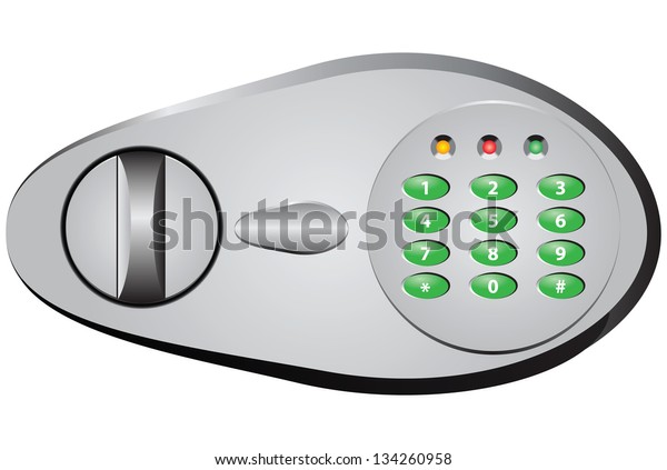 Digital Lock Safe Touchtone Dialer Vector : image vectorielle de stock ...
