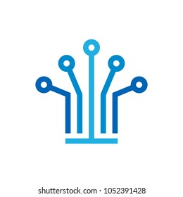 Digital Logo Icon Design Stock Vector (Royalty Free) 1052391428 ...