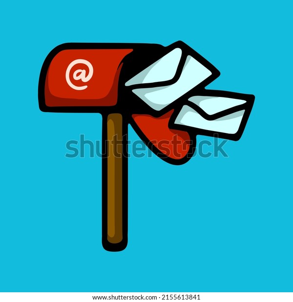 Ilustración vectorial de caricatura de buzón: vector de stock (libre de ...