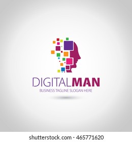 Digital Man Stock Vector (Royalty Free) 465771620 | Shutterstock