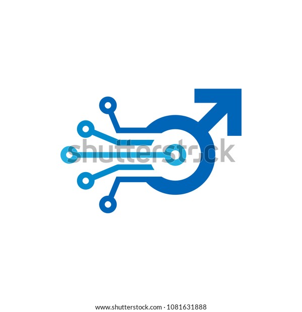 Digital Man Logo Icon Design Stock Vector (Royalty Free) 1081631888