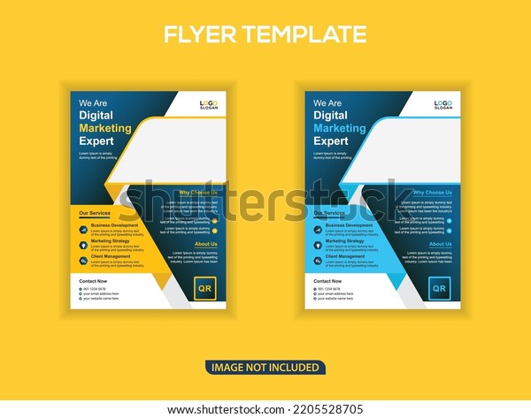 Digital Marketing Expert Flyer Template Stock Vector (Royalty Free ...