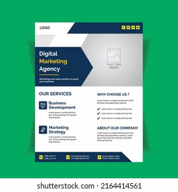 Digital Marketing Flyer Design Template Stock Vector (Royalty Free ...
