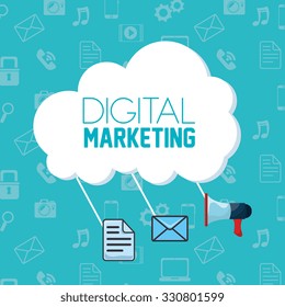 Digital Marketing Graphic Design Vector Illustration Stock Vector ...