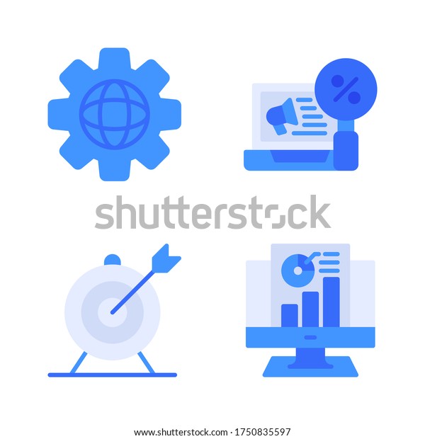 Digital Marketing Icon Set Setting Browser Stock Vector (Royalty Free ...