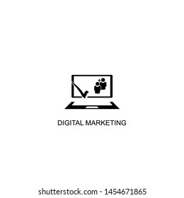 Digital Marketing Icon Vector Black Design Stock Vector (Royalty Free ...