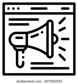 Digital Marketing Icon Website Application Printing Stock Vector ...