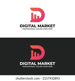Digital Marketing Logo Editable Template Stock Vector (Royalty Free ...