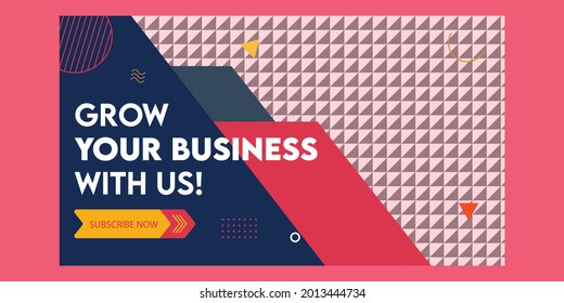 Digital Marketing Thumbnail Design Template Stock Vector (Royalty Free ...