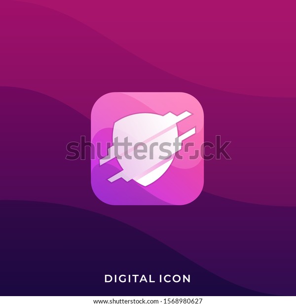 Digital Media Icon Application Illustration Vector Stock Vector ...