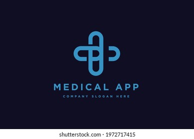 Digital Medical App Logo Design Vector Stock Vector (Royalty Free ...