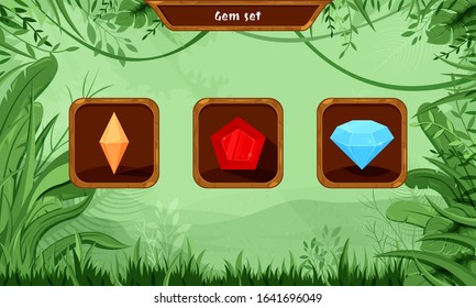 Digital Mobile Game Element Assets Gem Stock Vector (Royalty Free ...