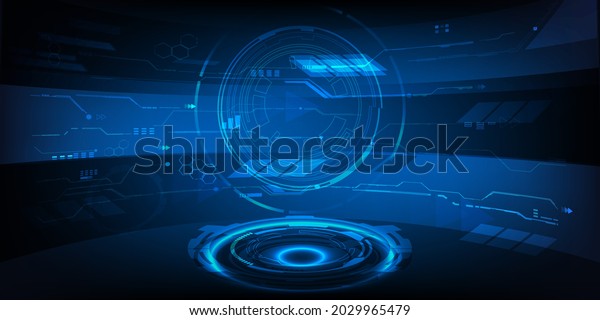 Digital Modern Hi Tech Stage Layout Stock Vector (Royalty Free ...