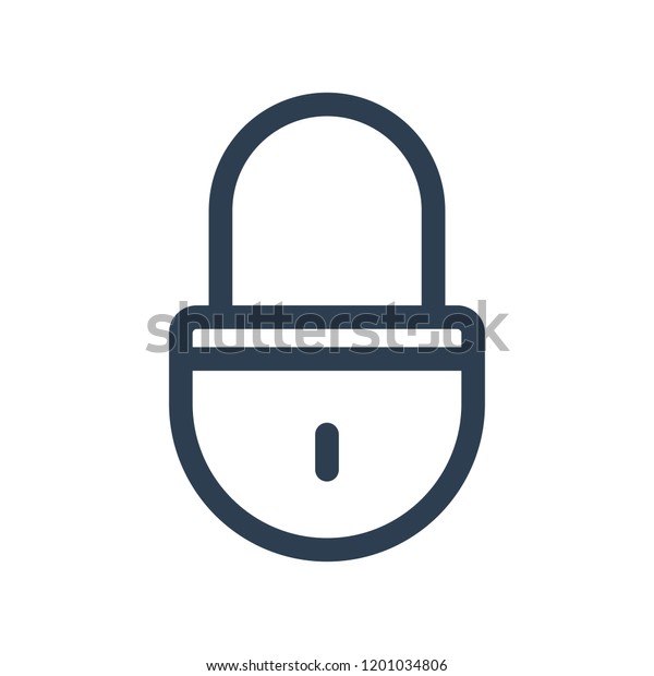Digital Modern Lock Line Art Icon Stock Vector (Royalty Free ...