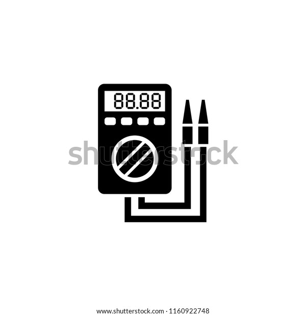 Digital Multimeter Electric Voltmeter Flat Vector Stock Vector (Royalty ...