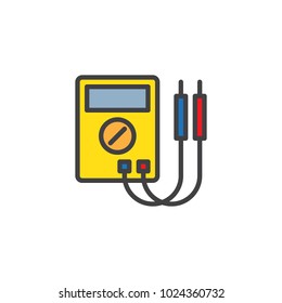 Digital Multimeter Filled Outline Icon Line Stock Vector (Royalty Free ...