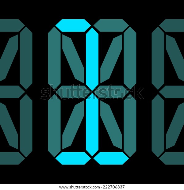 Digital Neon Number 1 Stock Vector (Royalty Free) 222706837 | Shutterstock