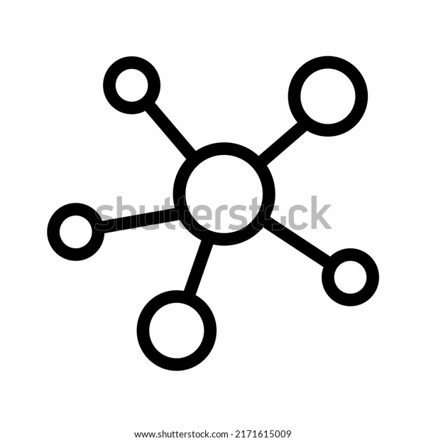 Digital Network Icon On White Background Stock Vector (Royalty Free ...