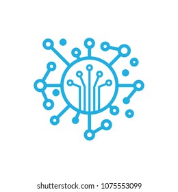 Digital Network Logo Icon Design Stock Vector (Royalty Free) 1075553099 ...