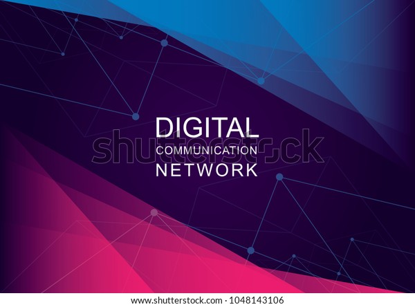 Digital Network Marketing Abstract Background Vector Stock Vector ...