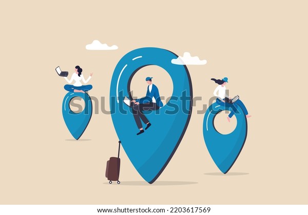 Digital Nomad Freedom Work Anywhere By Stock Vector (Royalty Free ...