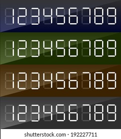 Digital Number Display Digits Counter Numbers 스톡 벡터(로열티 프리) 192227711 ...
