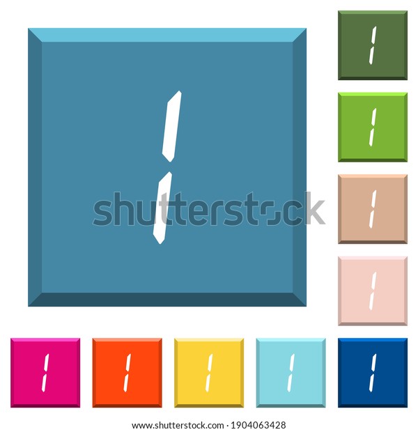 Digital Number One Seven Segment Type Stock Vector (Royalty Free ...