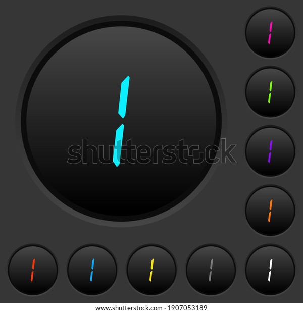 Digital Number One Seven Segment Type Stock Vector (Royalty Free ...