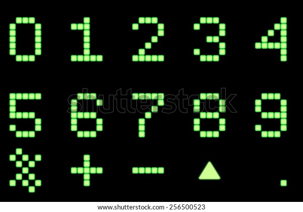 Digital Number Vector Art Illustration Stock Vector (Royalty Free ...