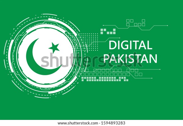 Digital Pakistan Creative Logo Design Green Stock Vector (Royalty Free ...