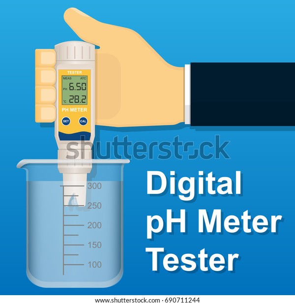 Digital Ph Meter Probe Analysis Tester Stock Vector (Royalty Free ...