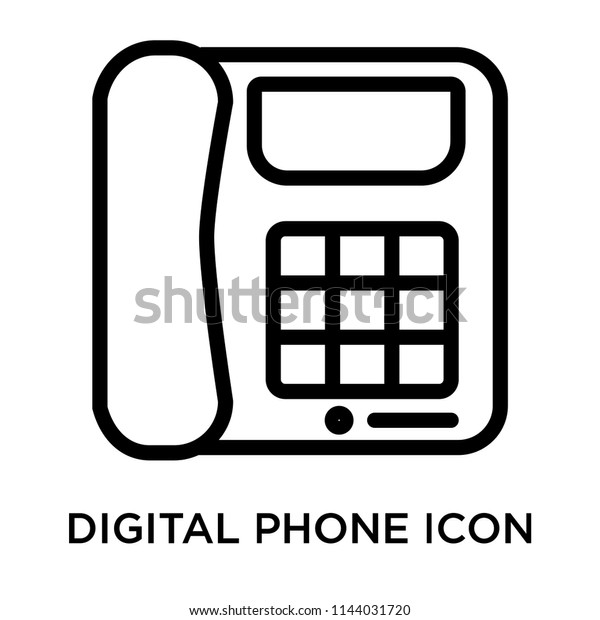 Digital Phone Icon Vector Isolated On Stock Vector (Royalty Free ...