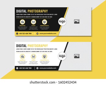 Digital Photography Web Banner Template Stock Vector (Royalty Free ...