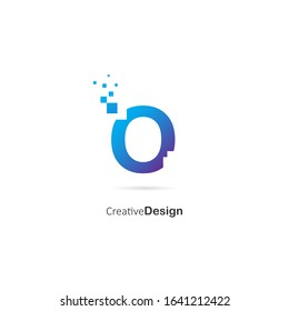Digital Pixel Lnitial Letter O Logo Stock Vector (Royalty Free ...