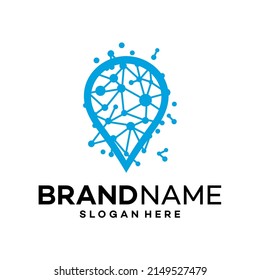 Digital Point Icon Logo Design Template Stock Vector (Royalty Free ...