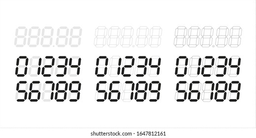 Digital Price Tag Numbers Vector Template Stock Vector (Royalty Free ...