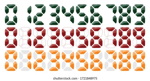 Digital Price Tag Numbers Vector Template Stock Vector (Royalty Free ...