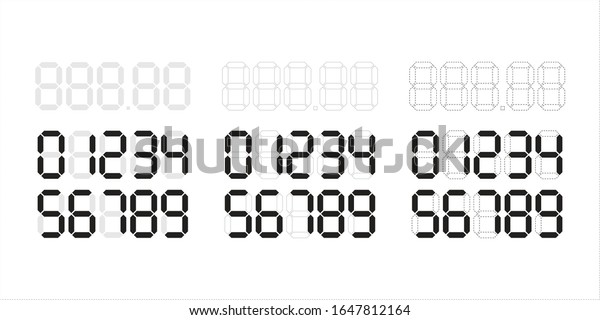 Digital Price Tag Numbers Vector Template Stock Vector (Royalty Free ...