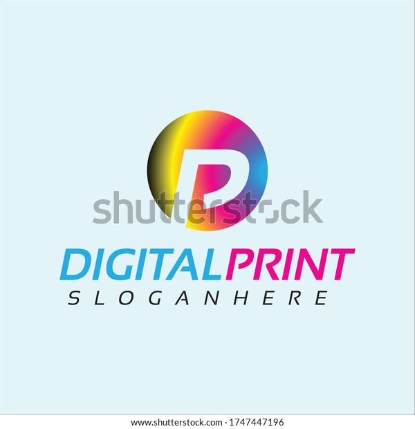 Digital Print Logo Design Cmyk Color Stock Vector (Royalty Free ...