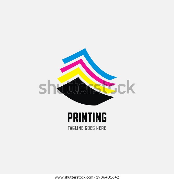 Digital Print Printing Logo Design Template Stock Vector (Royalty Free ...