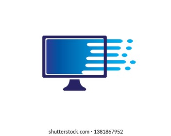Digital Screen Effects Logo Design Illustration Stock Vector (Royalty ...