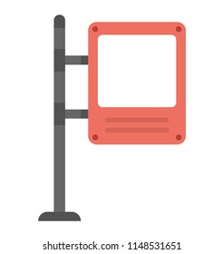 Digital Screen Placed On Road Over Stock Vector (Royalty Free ...