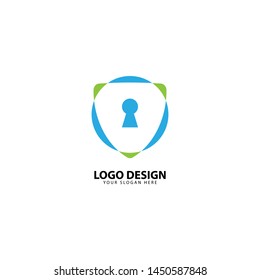 Digital Secure Protection Logo Design Stock Vector (Royalty Free ...