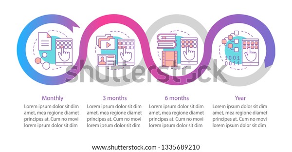Digital Services Subscription Vector Infographic Template Stock Vector ...