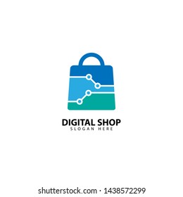 Digital Shop Logo Design Icon Stock Vector (Royalty Free) 1438572299